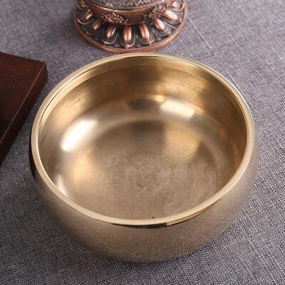 黄铜加厚加重茶洗茶道废建茶水一缸成型功体夫茶杯消毒JUE锅覆古