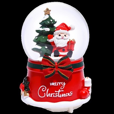 圣诞节礼物水晶球音乐盒装饰品送儿童男孩女生八音盒新年小礼物