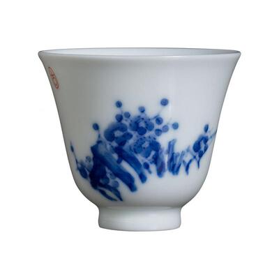 钟 钟家窑主人杯单德杯景镇绘梅竹菊小手茶杯功兰夫茶茶杯ZJY0100