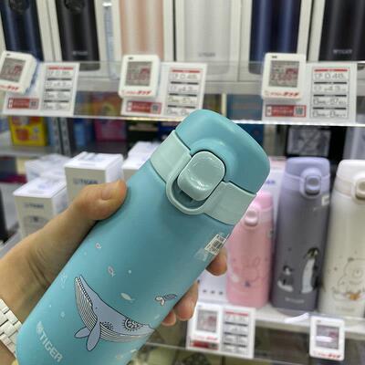 日本原装学进TIGER\/tiger虎牌儿童保温杯小生卡口通宝幼儿园宝水