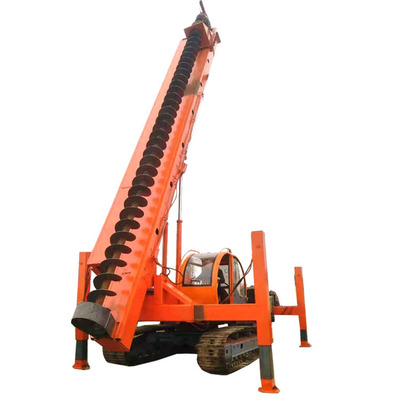 履带式长螺旋打桩机 螺旋打桩机 18米长螺旋注浆CFG桩机360度旋转