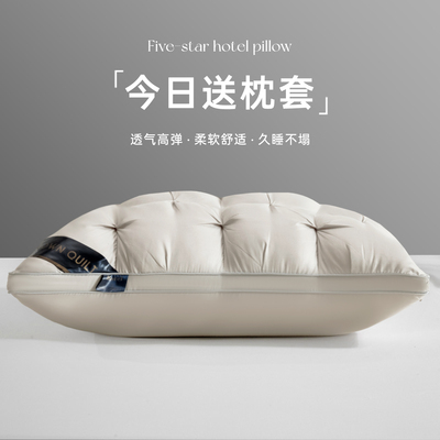 睡眠颈椎枕头枕芯五星级酒店成人单个护颈椎助睡眠高软枕芯男一只