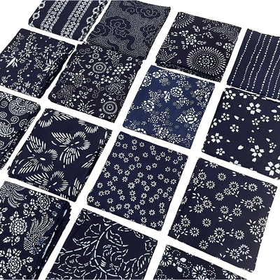 纯棉薄款蓝底白花乌镇蓝花布料