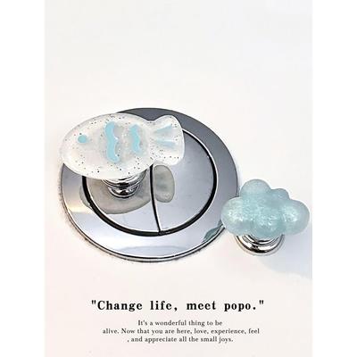 小悦儿马桶按开关家用浴室冲水按钮配件马桶水箱按钮加长杆