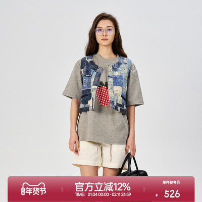 rollcall草莓印花短袖T恤