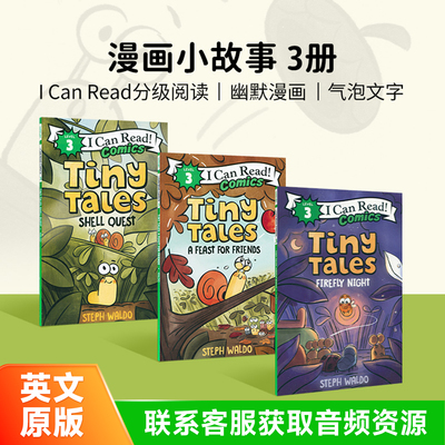 【原版正品】进口漫画小故事3册Tiny Tales 英文原版 i can read book系列3阶分级读物 柯林斯出版