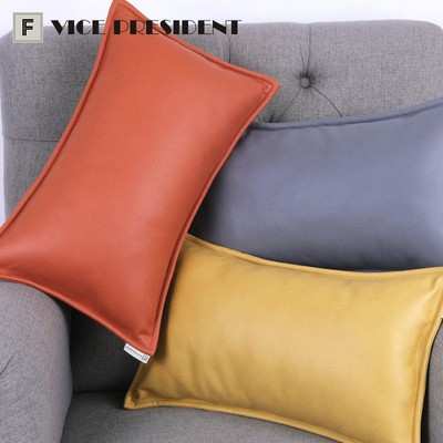冬纯色马仕橙橘色科技布抱枕靠垫办公室腰枕汽车护腰垫样板房定制