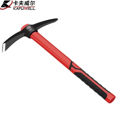 卡夫威尔包塑柄钢镐铁镐洋镐十字镐修路挖土镐子小号400g/柄长380