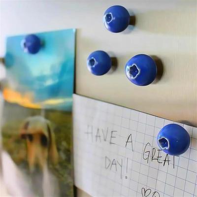 跨境热销Blueberry Fridge Magnets3D立体磁吸树脂蓝莓冰箱贴摆件