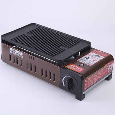 金宇两用烧烤炉便携防风外野炊卡式炉燃气炉野餐煎烤瓦斯炉Q3000