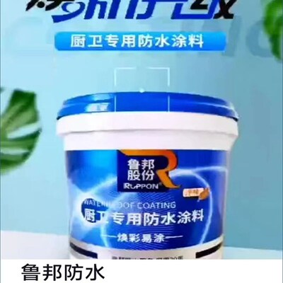 鲁邦厨卫防水涂料焕彩易涂组份房顶屋顶外墙地下泳池