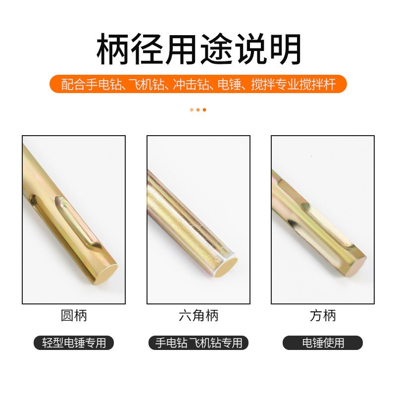 搅灰腻子粉搅拌杆棒器电动搅棍水泥砂浆神器电钻手提圆头绞灰机打