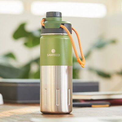 法国SANTECO保温杯运动水壶不锈钢大容量健身骑行户外露营水杯男