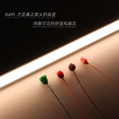 Ra95高显COB灯带 24V低压铝槽线性灯光源双三色3500K自粘贴线条灯