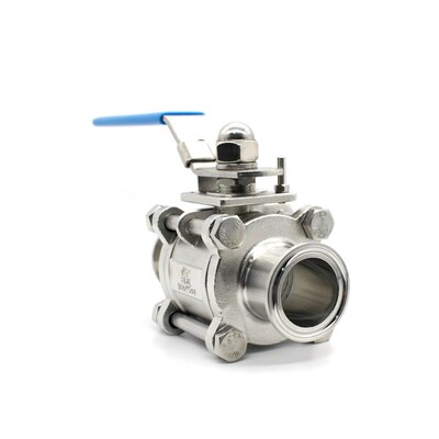 SUS316L卫生级不锈钢三片式快装球阀 Q81F-16P 卡箍式卡盘valve