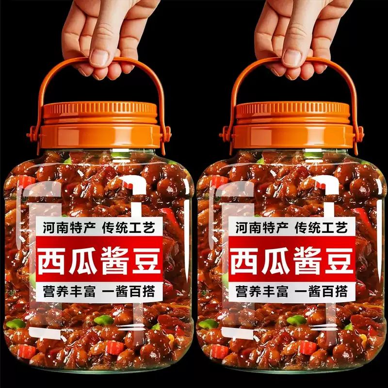 西瓜酱豆农家自制豆瓣酱炒菜专用商用黄豆酱熟酱老式酱豆子下饭酱