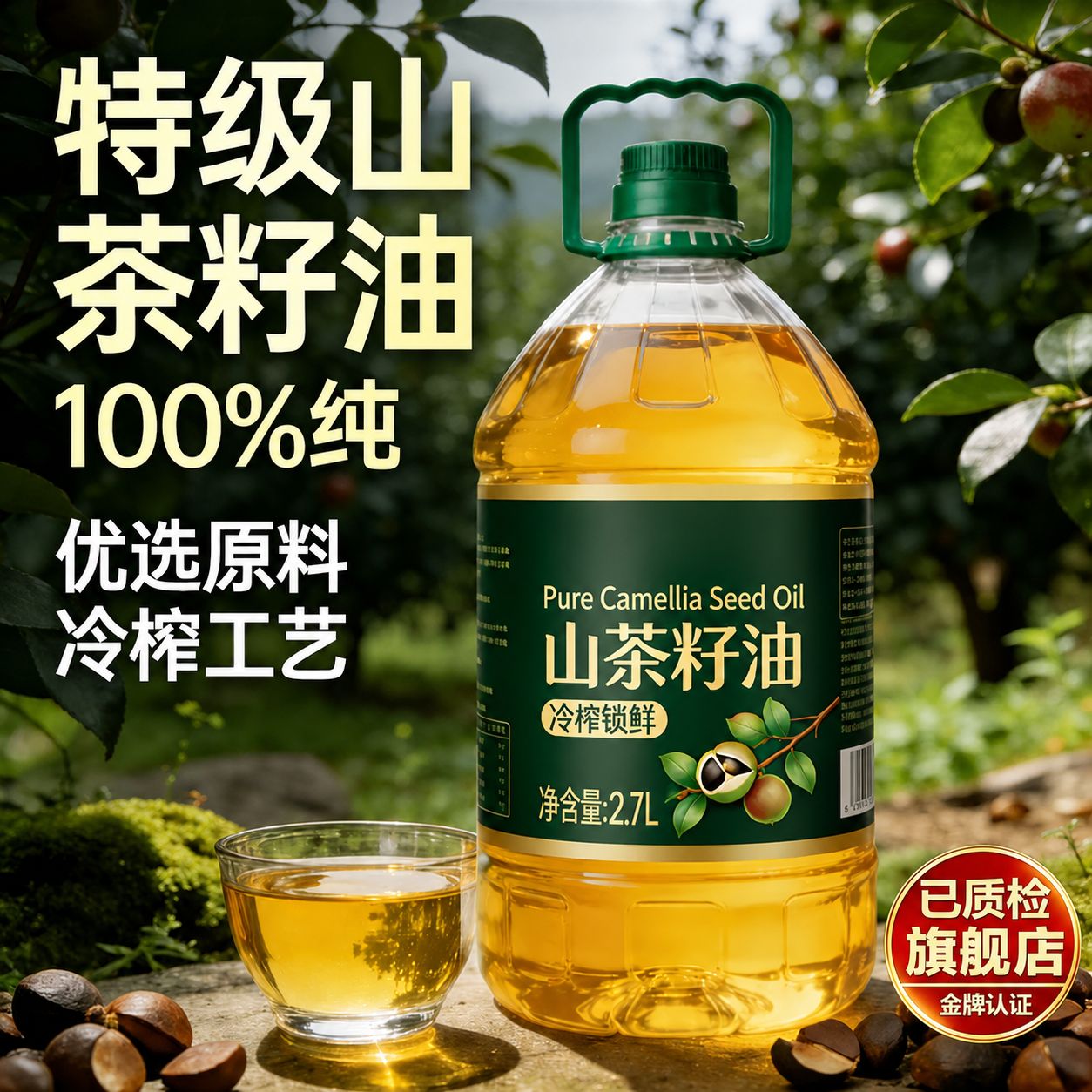 山茶油特级山茶油食用油纯正山茶油山茶油官方旗舰店正品山茶籽油