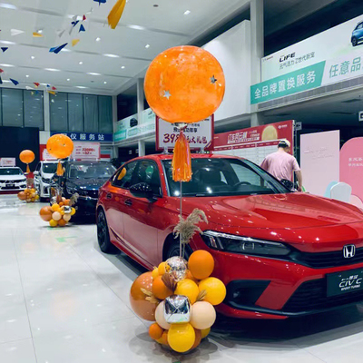 复古流苏气球立柱支架落地空飘路引汽车4s店交车仪式装饰场景布置