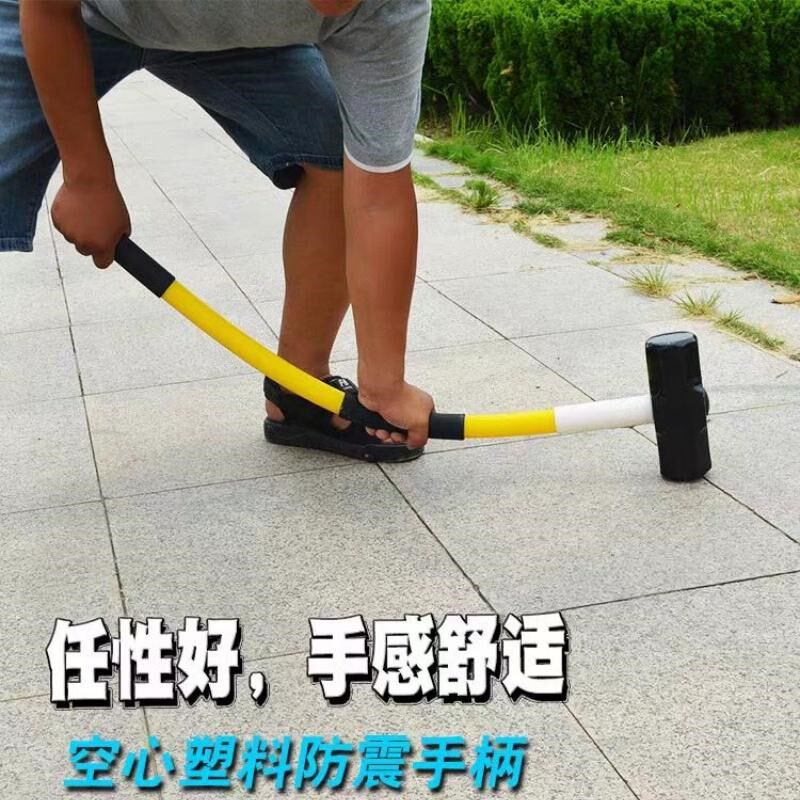 八角锤大锤长带把砸墙工具榔头石工锤磅重型铁锤榔头大锤