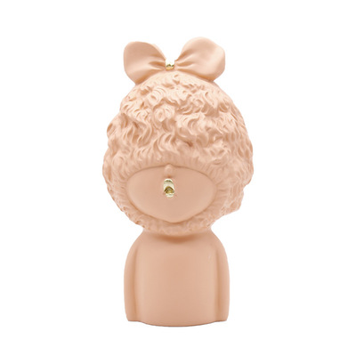 北区创意轻奢嘟嘴女孩饰品摆设家居卧室客厅书房工艺品摆件