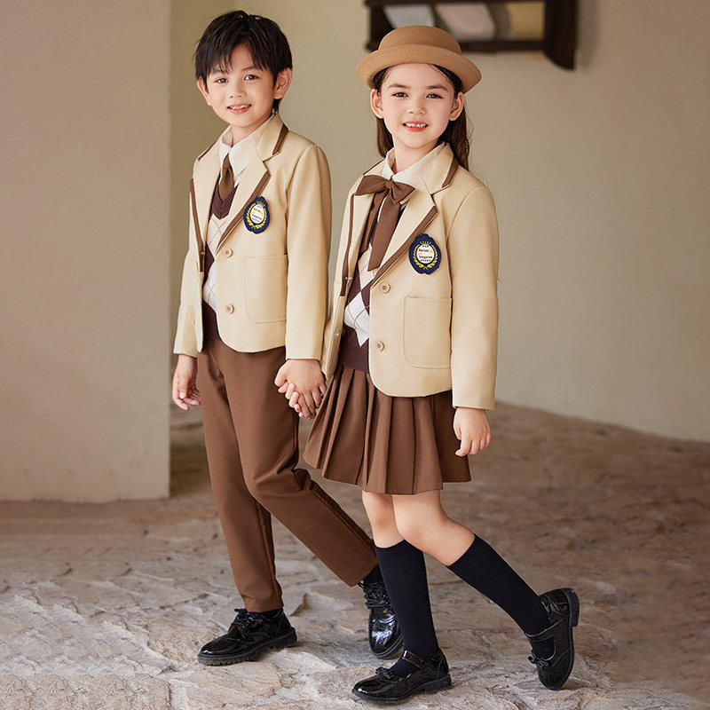 春秋英伦风西服西装男女童秋冬季小学生班服校服幼儿园园服演出服