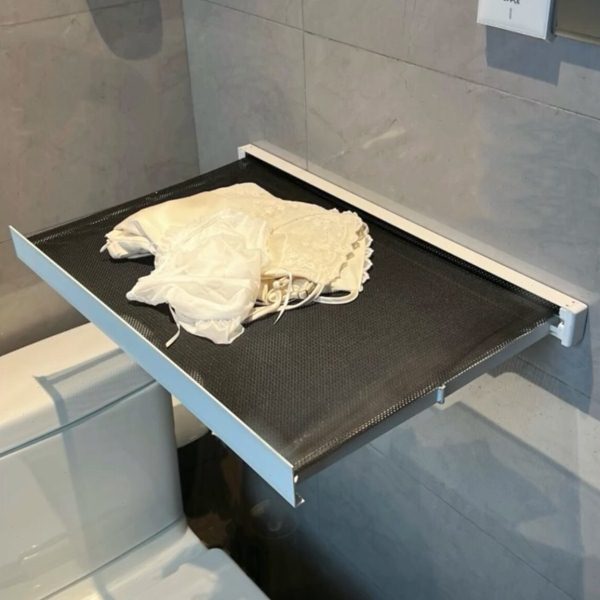 伸缩晾衣架家用阳台抽拉式卫生间浴室多功能壁挂晾衣杆晾晒网隐形