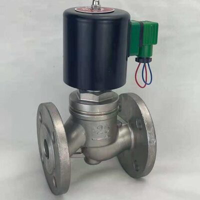 304不锈钢法兰水用常闭式电磁阀气用阀4分6分1寸DN32 40 50 65 80