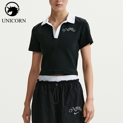 Nike/耐克正品夏季女士潮流翻领短款时尚短袖POLO衫IR7565-010