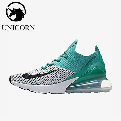 Nike/耐克正品AirMax270新款女绿黑色经典低帮鞋跑步鞋AH6803-300