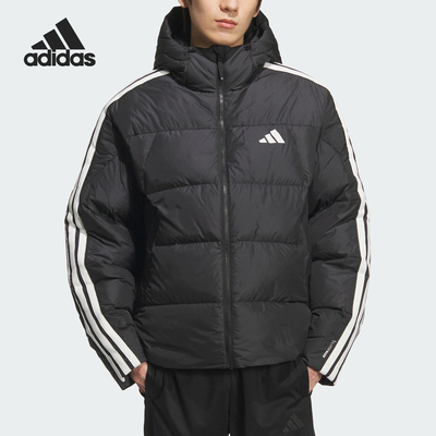 Adidas/阿迪达斯官方正品3S PUFF D JKT男士保暖连帽羽绒服KC2493