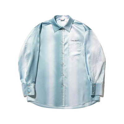 Lining/李宁正品新款女子时尚宽松透气翻领长袖衬衫ASHT504