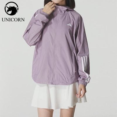 Adidas/阿迪达斯正品HYGLM WINDB女士梭织经典夹克外套JX7382
