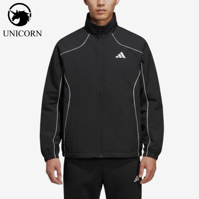 Adidas/阿迪达斯正品新款男黑白色训练健身经典夹克外套KY9983