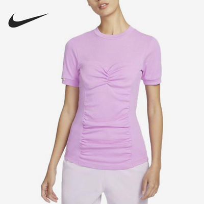 Nike/耐克正品Sportswear新款女冲击紫红短袖T恤DV8217-532
