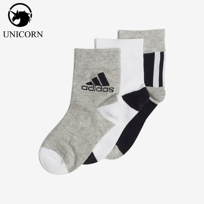 Adidas/阿迪达斯正品新款儿童针织透气经典运动袜三双装ED8642
