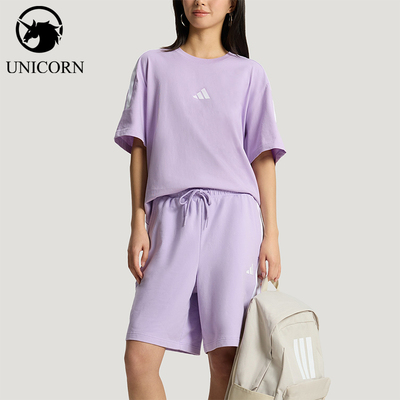 Adidas/阿迪达斯官方正品夏季男女运动休闲短袖短裤套装KX0522