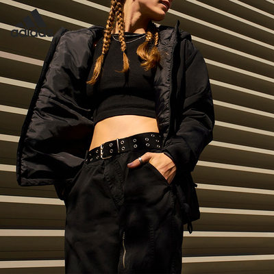 Adidas/阿迪达斯正品新款女子休闲运动夹克连帽外套HT8712