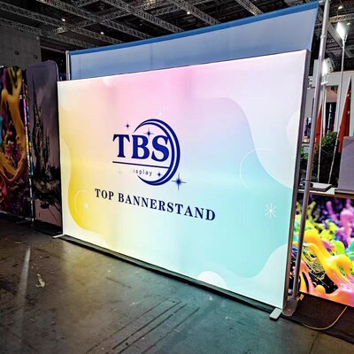 折叠灯箱发光背景墙展览展会背景架快幕秀拉网架LEDY卡布灯箱外贸