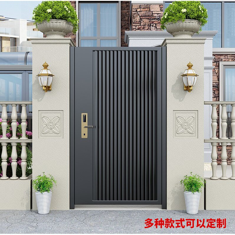 铁艺庭院门别墅门百叶门小区进户门园门现代单门