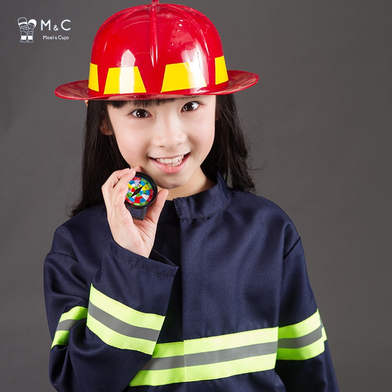 六一节幼儿园儿童消防员表演服道具化妆职业体验角色扮演出服套装