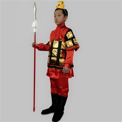 儿童古代士兵盔甲演出服项羽花木兰满江红铠甲兵马俑披风岳飞服装