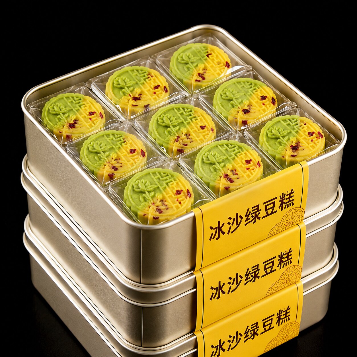 冰沙绿豆糕老式正宗传统糕点心绿豆味冰沙糕独立包装低脂零食手工