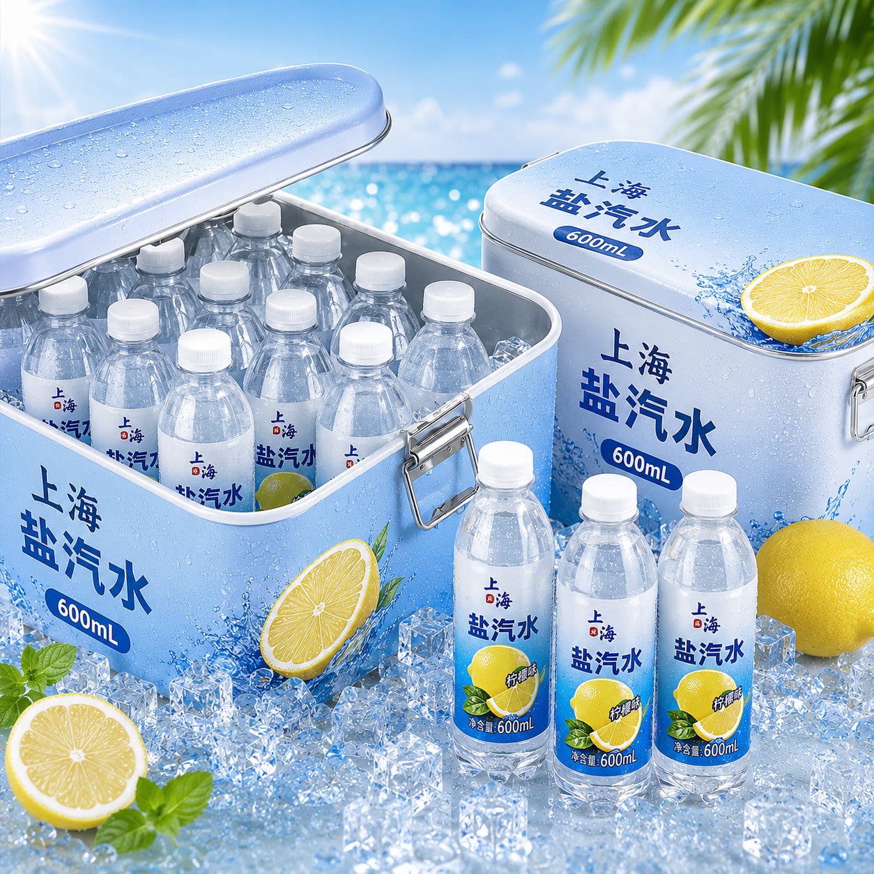 盐汽水老上海风味气水600ml整箱特价批柠檬口味无糖防暑碳酸饮料
