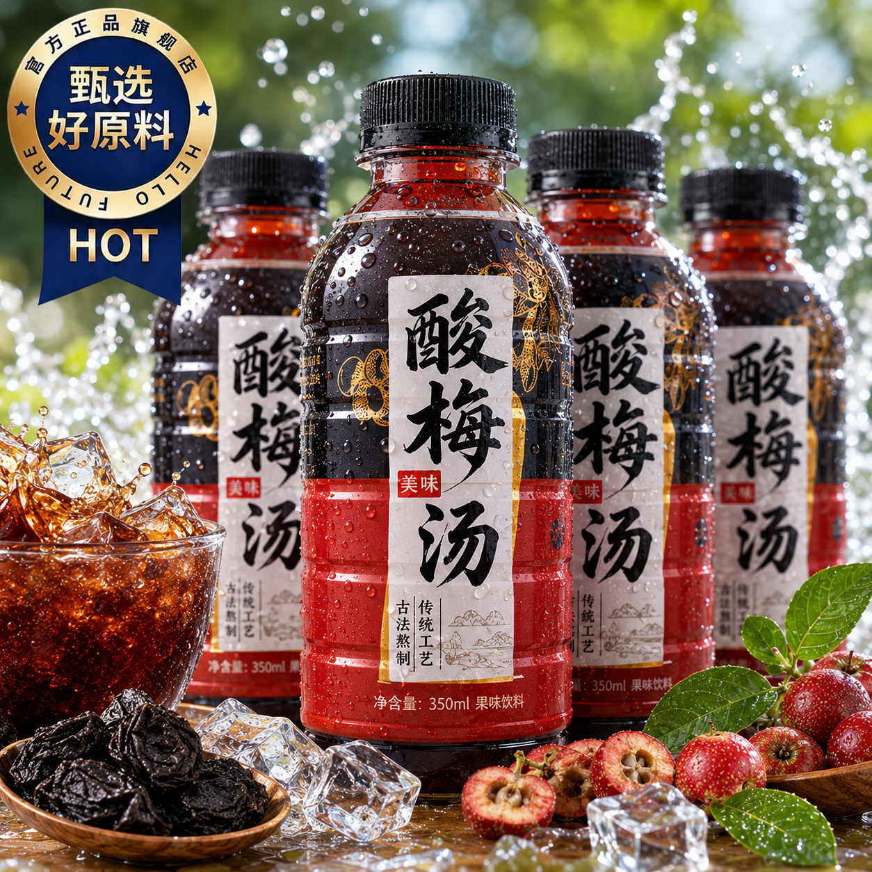 商超同款！儿童酸梅汤饮料无添加官方旗舰店正宗老北京酸梅汤解腻
