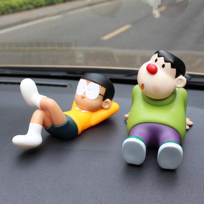 睡觉大熊车载摆件手办桌面胖虎手机支架可爱儿童礼物公仔玄关饰品