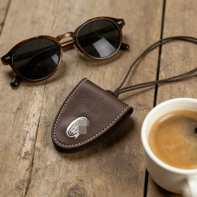 BAMIOW真皮钥匙包 全粒面头层牛皮多功能墨镜夹眼镜收纳包 93182