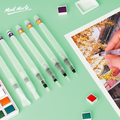 MontMarte蒙玛特 3支套固体水彩颜料软毛笔自来水毛笔储水笔