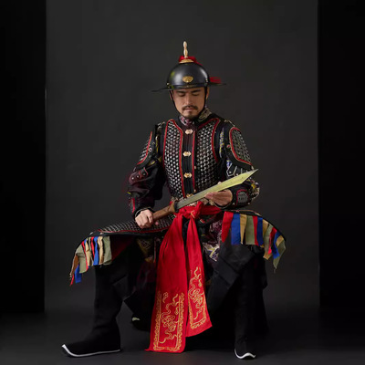 云梦集原创明制山纹直身甲国潮真人可穿戴甲胄铠甲盔甲硬派战斗装