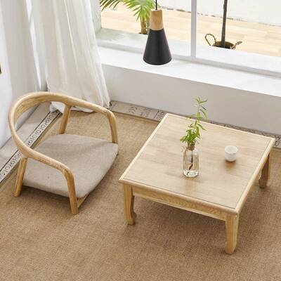 榻榻米座椅日式床上靠背椅和式椅实木和室椅飘窗椅炕椅矮椅子凳子