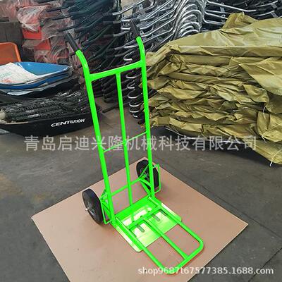 红色货舱车 便捷双轮金属工地拉货搬运拖车老虎工具车货 架小推车